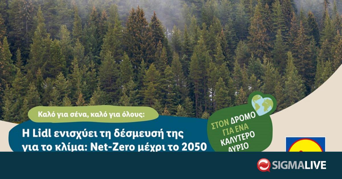 Η Lidl ενισχύει τη δέσμευσή της για το κλίμα: Net-Ζero μέχρι το 2050 - Sigmalive