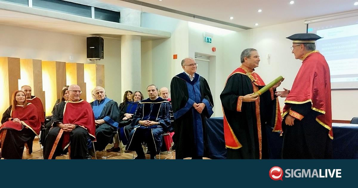 Αναγορεύθηκε Επίτιμος Διδάκτορας του ΠΚ o Μερκούρης Κανατζίδης - Sigmalive