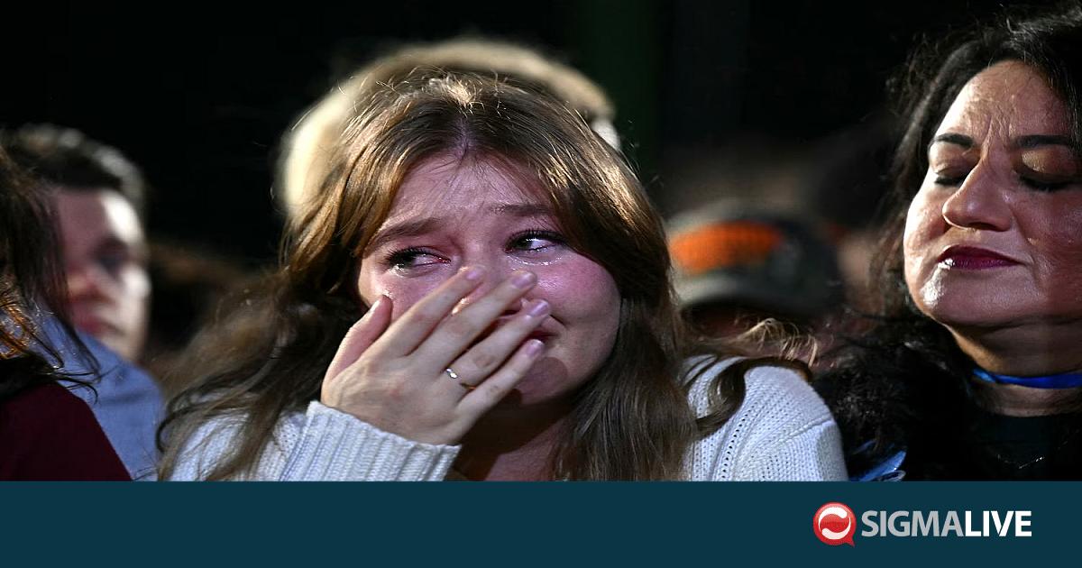 Ξέσπασαν σε κλάματα οι υποστηρικτές της Καμάλα Χάρις (ΦΩΤΟΣ) - Sigmalive