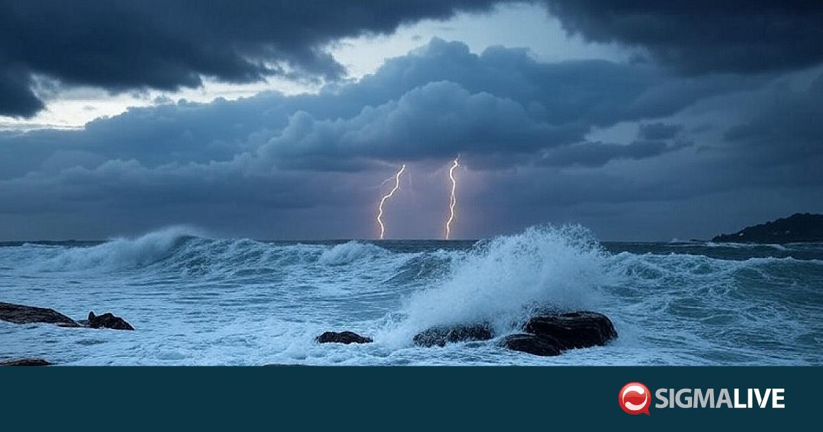 Κίτρινη προειδοποίηση για καταιγίδες, χαλάζι και ριπές ανέμου - Sigmalive