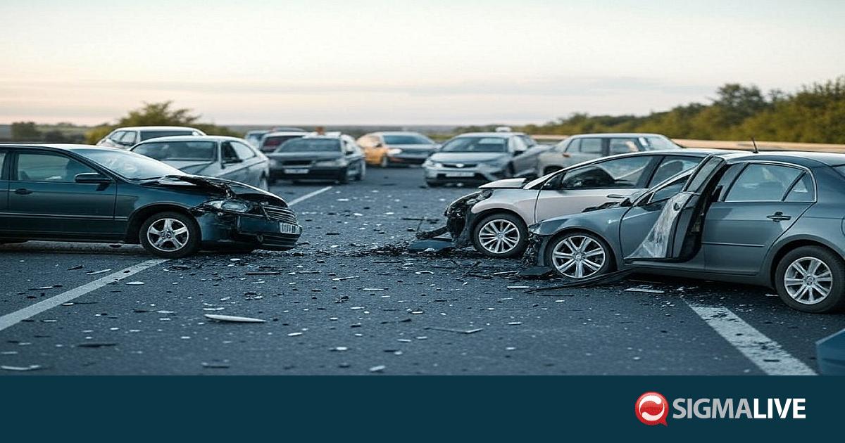 Καραμπόλα τεσσάρων οχημάτων «παρέλυσε» ξανά τον αυτο/δρομο Λ/σιας - Λ ...
