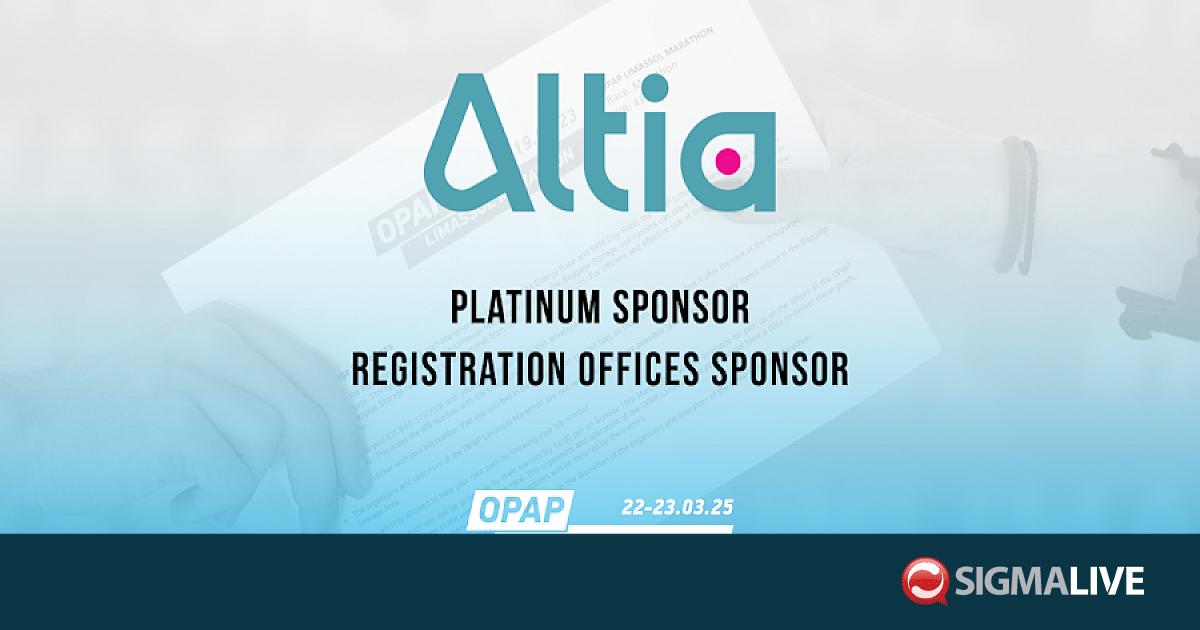 Η Altia Πλατινένιος Χορηγός του ΟΠΑΠ Μαραθωνίου Λεμεσού 2025 - Sigmalive