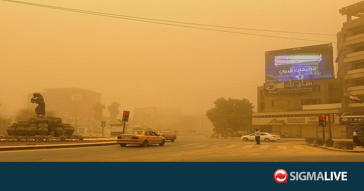 Αμμοθύελλα στο Ιράκ: 3.700 άνθρωποι δέχθηκαν ιατρική φροντίδα - Sigmalive
