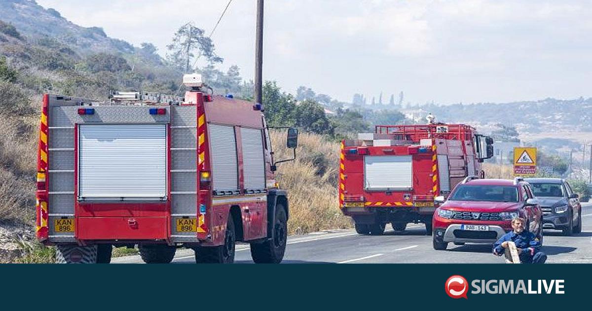 Φωτιά παρά τον αυτοκινητόδρομο στις Αγγλισίδες - Προστατεύτηκε κατοικία - Sigmalive