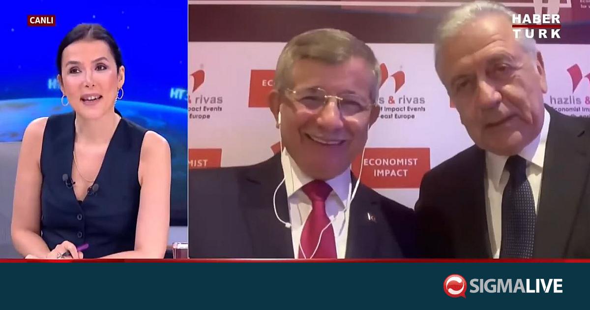 Αγκαλιές Αβραμόπουλου-Νταβούτογλου ζωντανά σε τουρκική τηλεόραση (VID) - Sigmalive