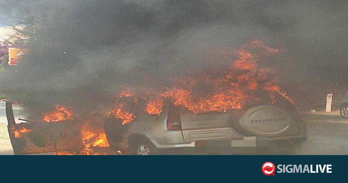 Φωτιά σε όχημα στην Πάφο - Επέβαιναν δύο ηλικιωμένοι (ΦΩΤΟ&ΒΙΝΤΕΟ ...