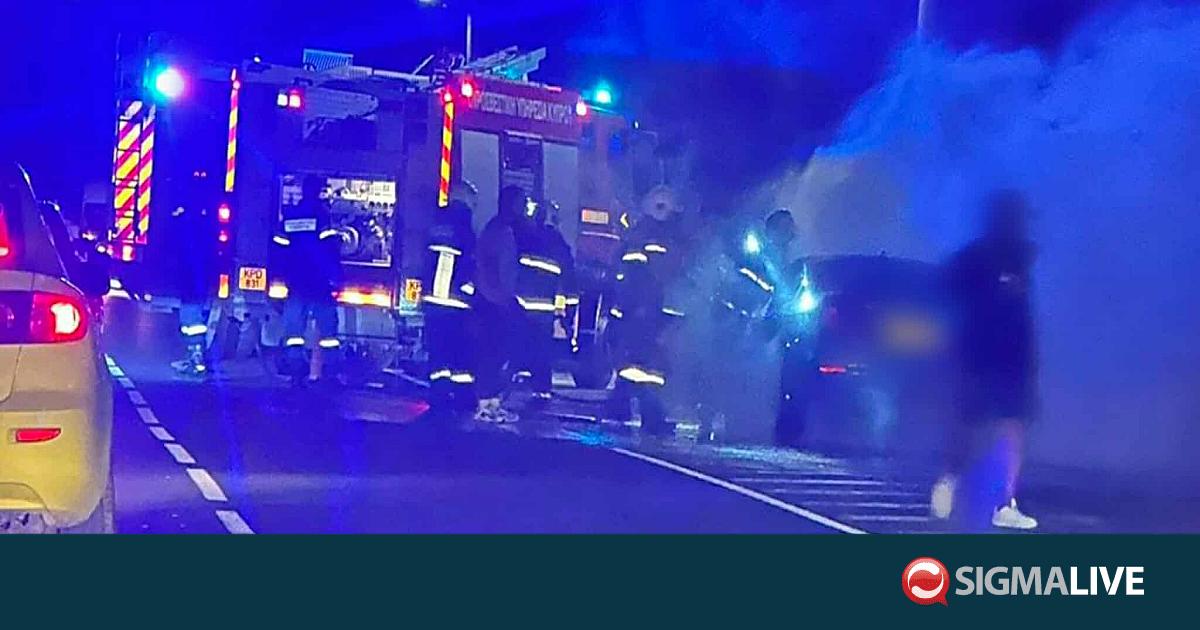 Πάφος: Όχημα εν κινήσει τυλίχθηκε στις φλόγες - Sigmalive