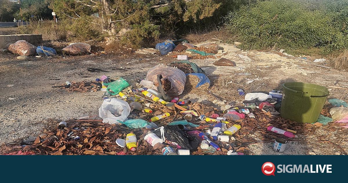 Μετέτρεψαν σε σκουπιδότοπο χώρο πρασίνου στην Έμπα- «Όλο χλωρίνη ...