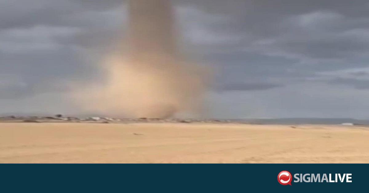 Γιγαντιαίος ανεμοστρόβιλος στην Αμμόχωστο (ΒΙΝΤΕΟ) - Sigmalive