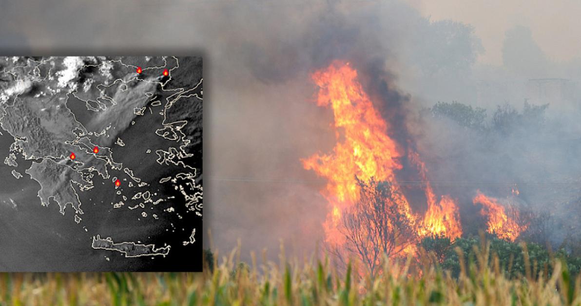 Οι δασικές πυρκαγιές κάλυψαν με καπνό τον ουρανό της Ελλάδας (ΕΙΚΟΝΕΣ) - Sigmalive