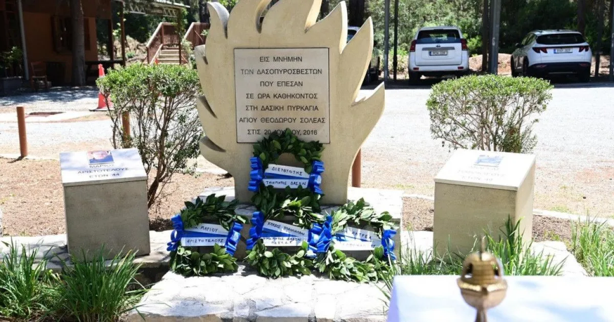 Τελέστηκε τρισάγιο εις μνήμη των δασοπυροσβεστών Σοφοκλέους και Αριστοτέλους - Sigmalive