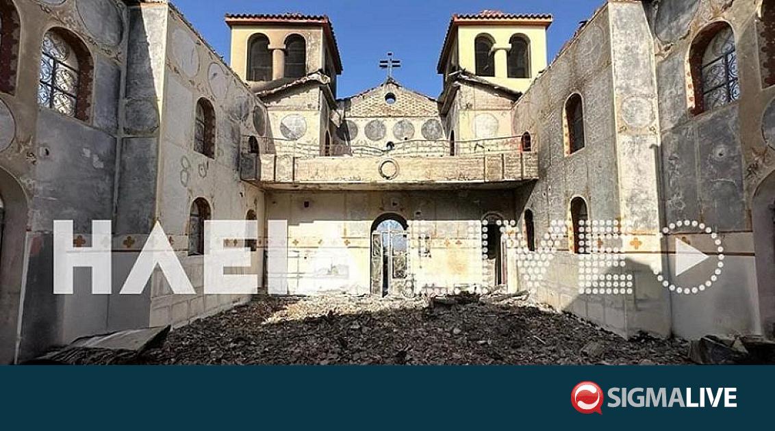 Εικόνες θλίψης: Κάηκε ολοσχερώς ο Ιερός Ναός Κοιμήσεως της Θεοτόκου ...