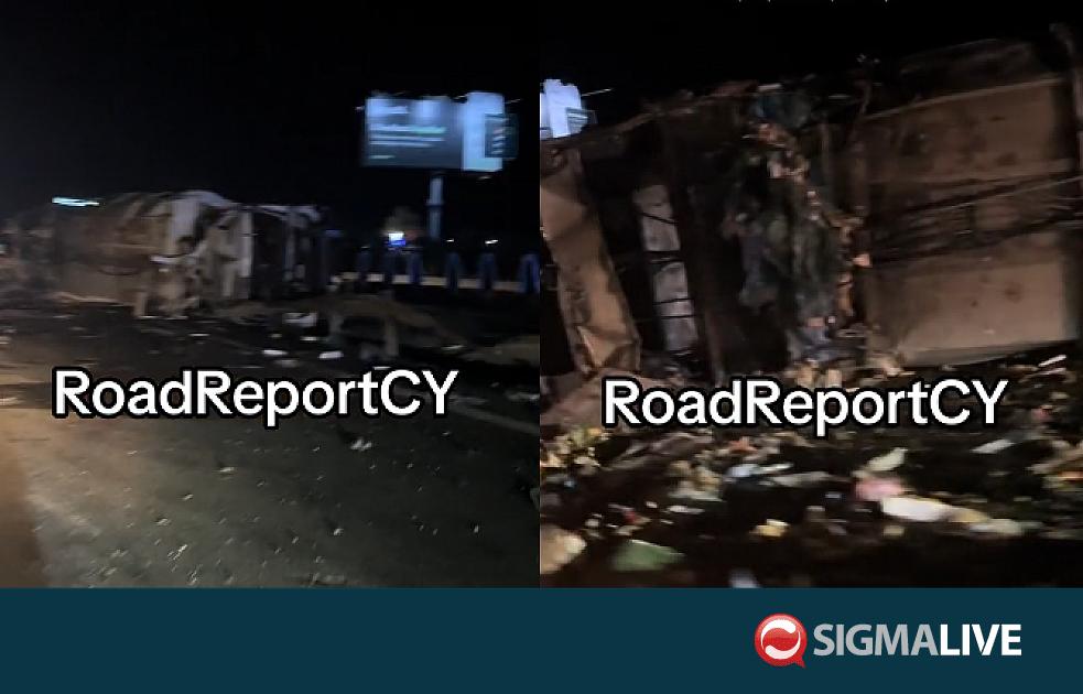Ανατράπηκε σκυβαλοφόρο στη Μονή - Κλειστός ο αυτ/δρομος (ΒΙΝΤΕΟ ...