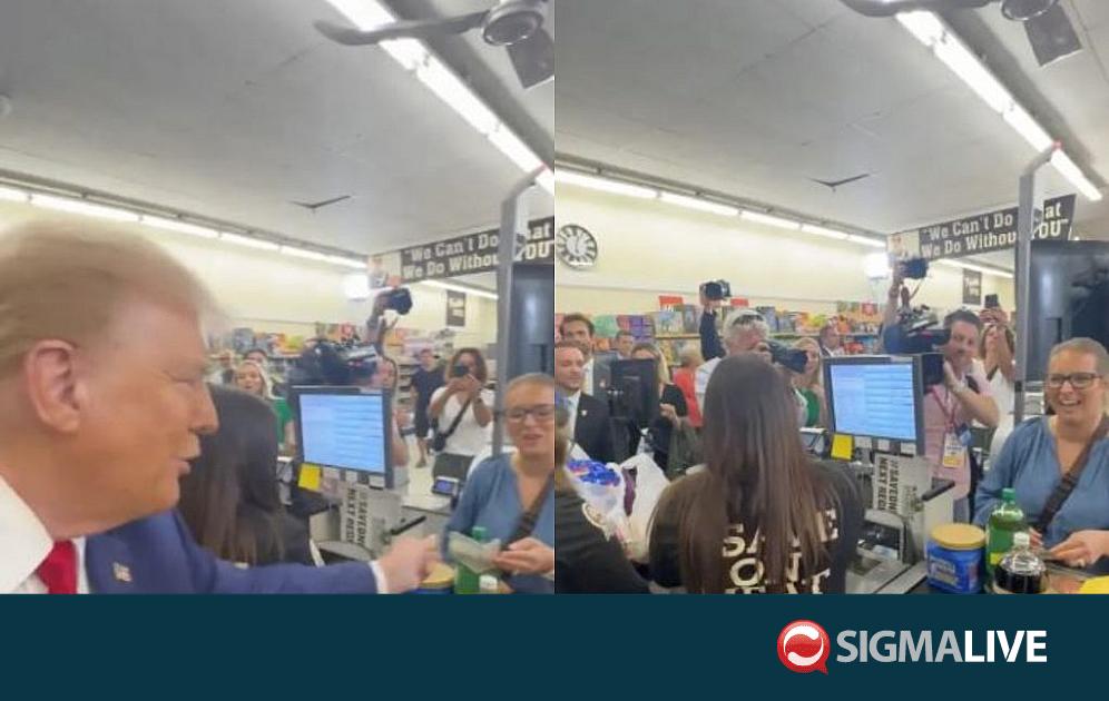 ΗΠΑ: Μία όχι και τόσο τυχαία κίνηση του Ντόναλντ Τραμπ σε σούπερ μάρκετ (vid) - Sigmalive
